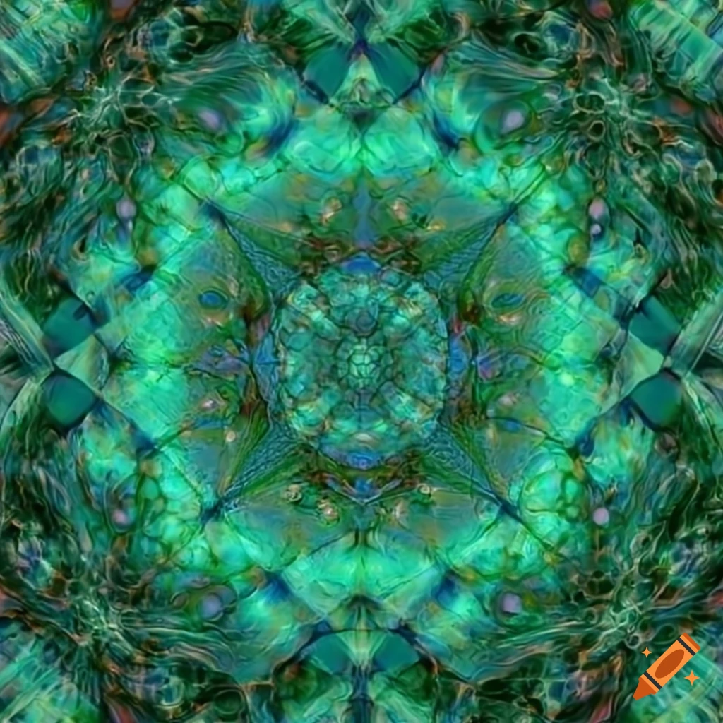 Light green twisted lattice abstract art on Craiyon