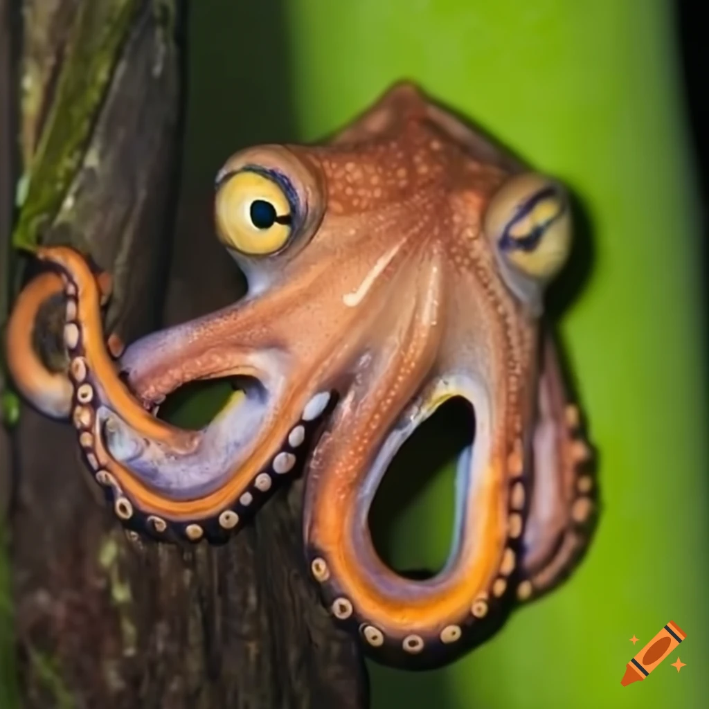 Tree frog octopus hybrid on Craiyon