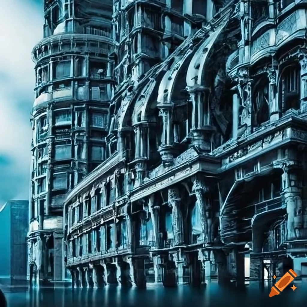 Office building with giger-inspired design