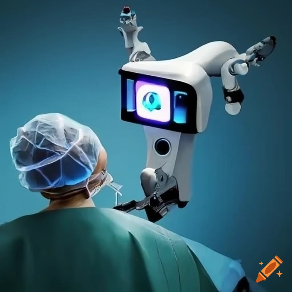 Yomi dental robot demonstration in a dental operatory on Craiyon