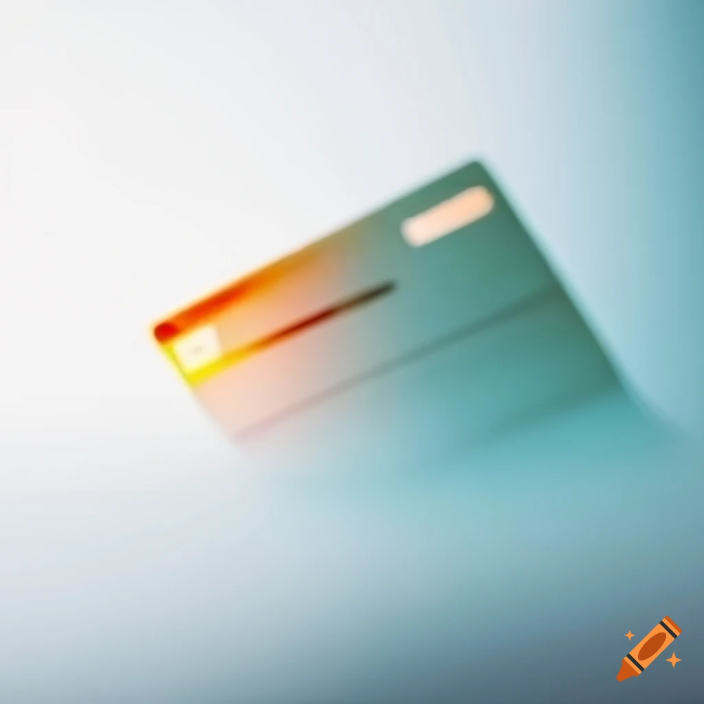 Blurred credit card on a white background on Craiyon