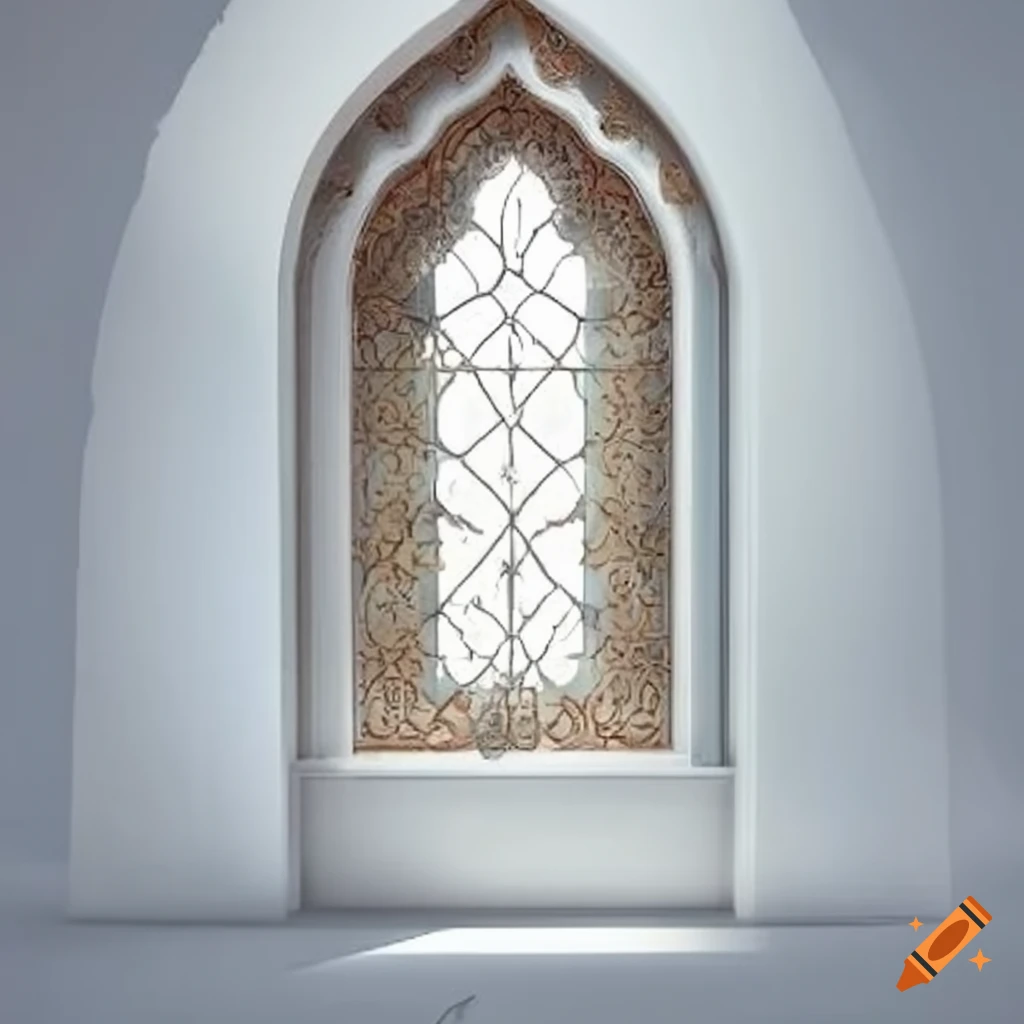 White islamic window on Craiyon