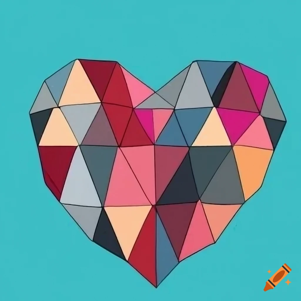 Geometric heart illustration