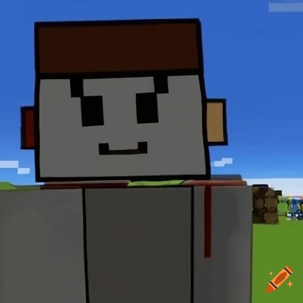 Blocky world video game screenshot on Craiyon