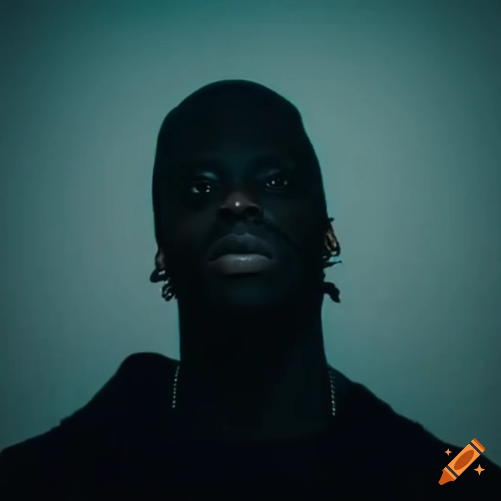 Portrait of a black rapper on Craiyon