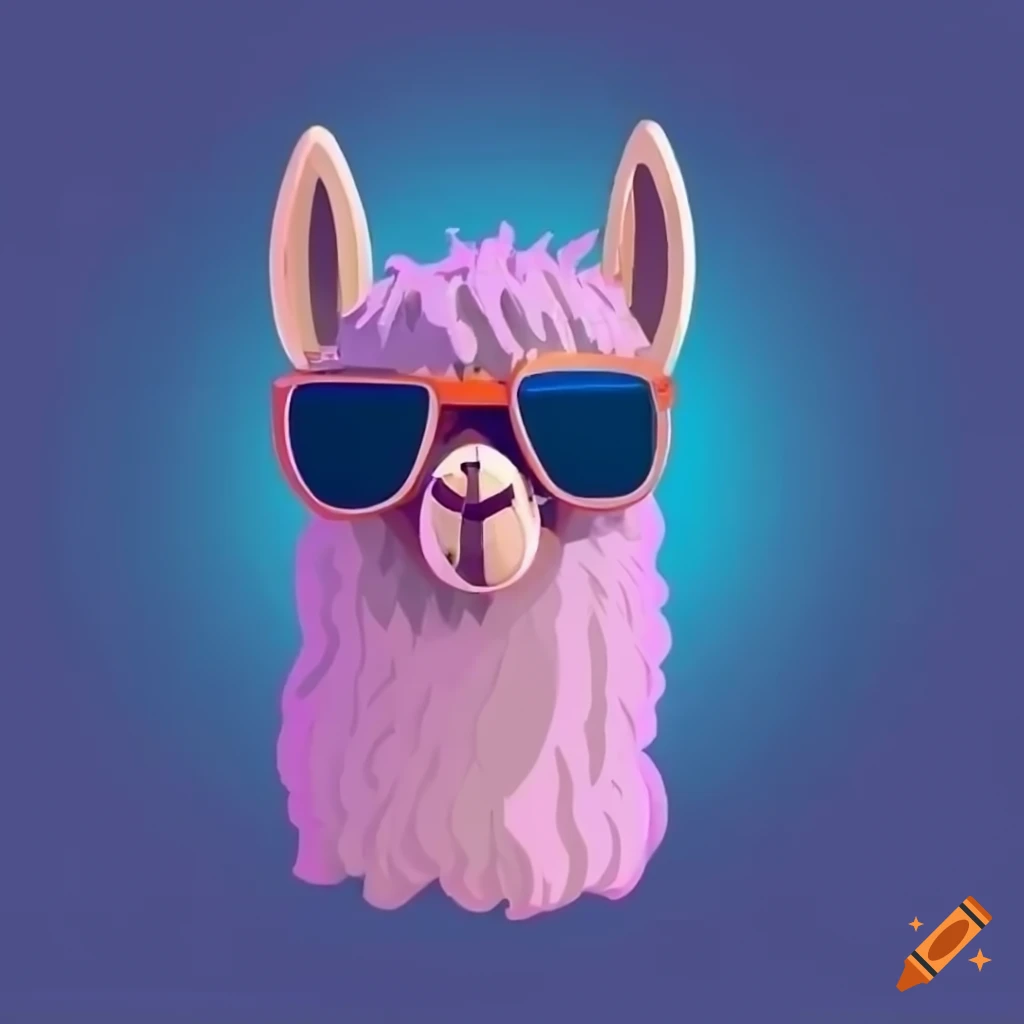 Brown llama with glasses eating popcorn on Craiyon