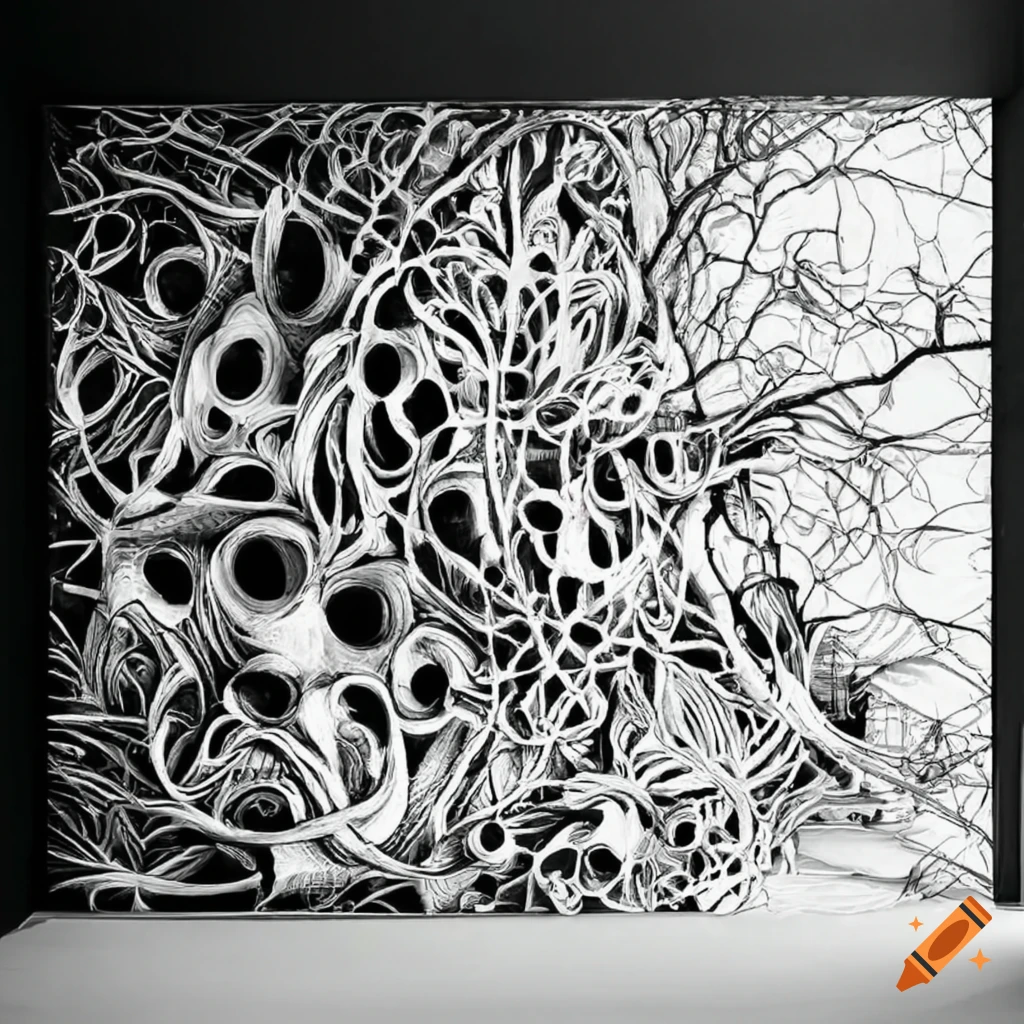 Photo of intricate art installations on Craiyon