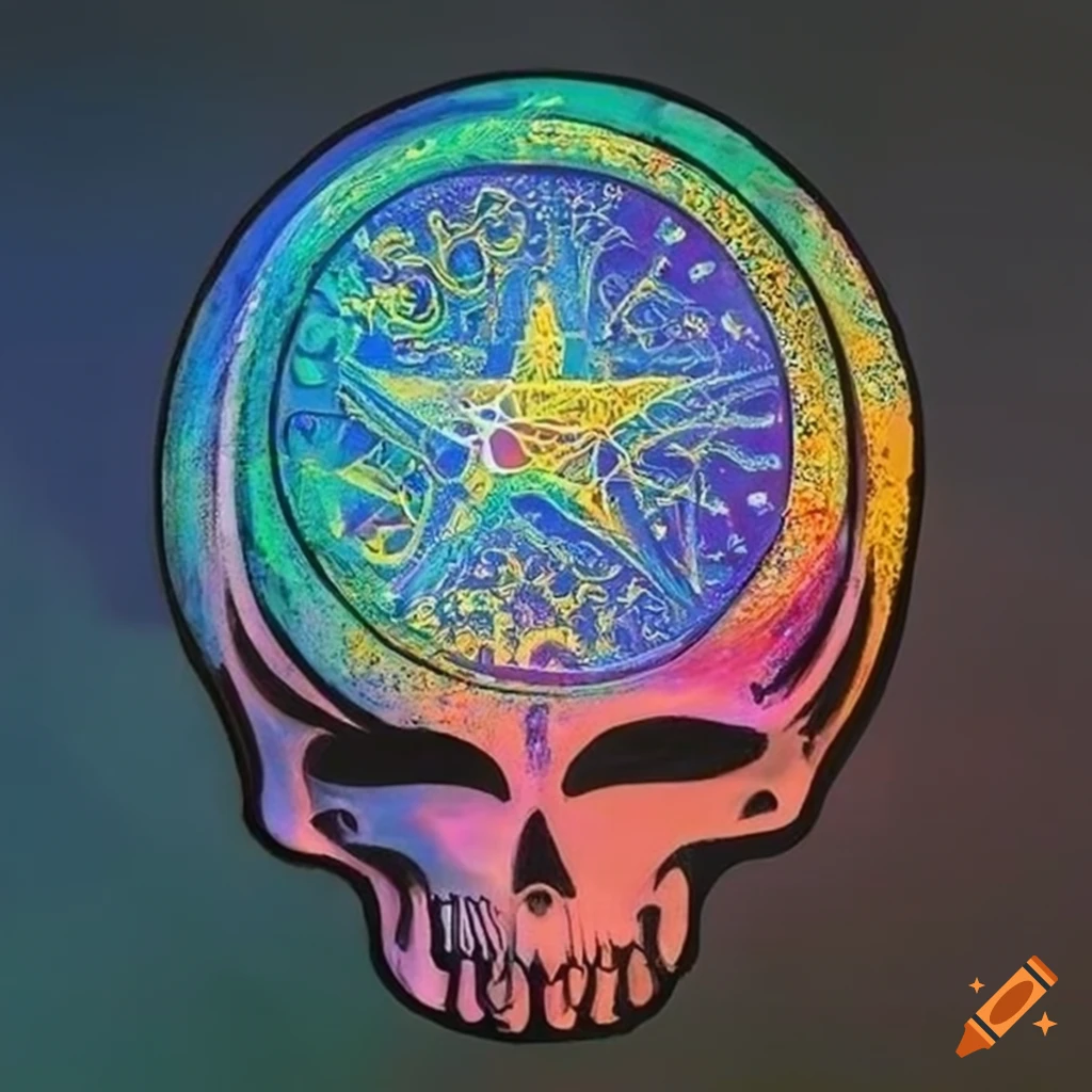 Vibrant artwork with mdma and grateful dead symbols on Craiyon