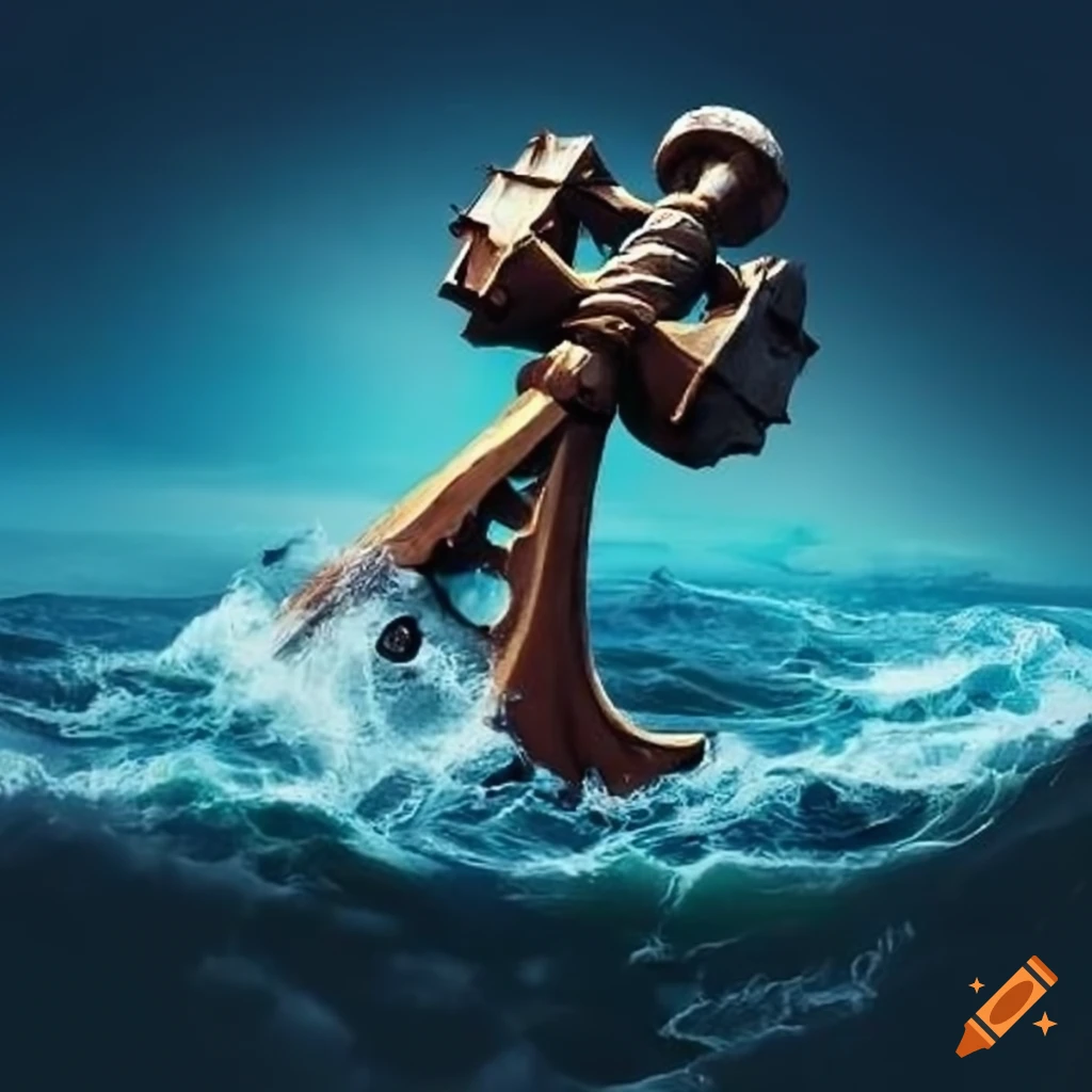 Image of a powerful ancient hammer and anchor