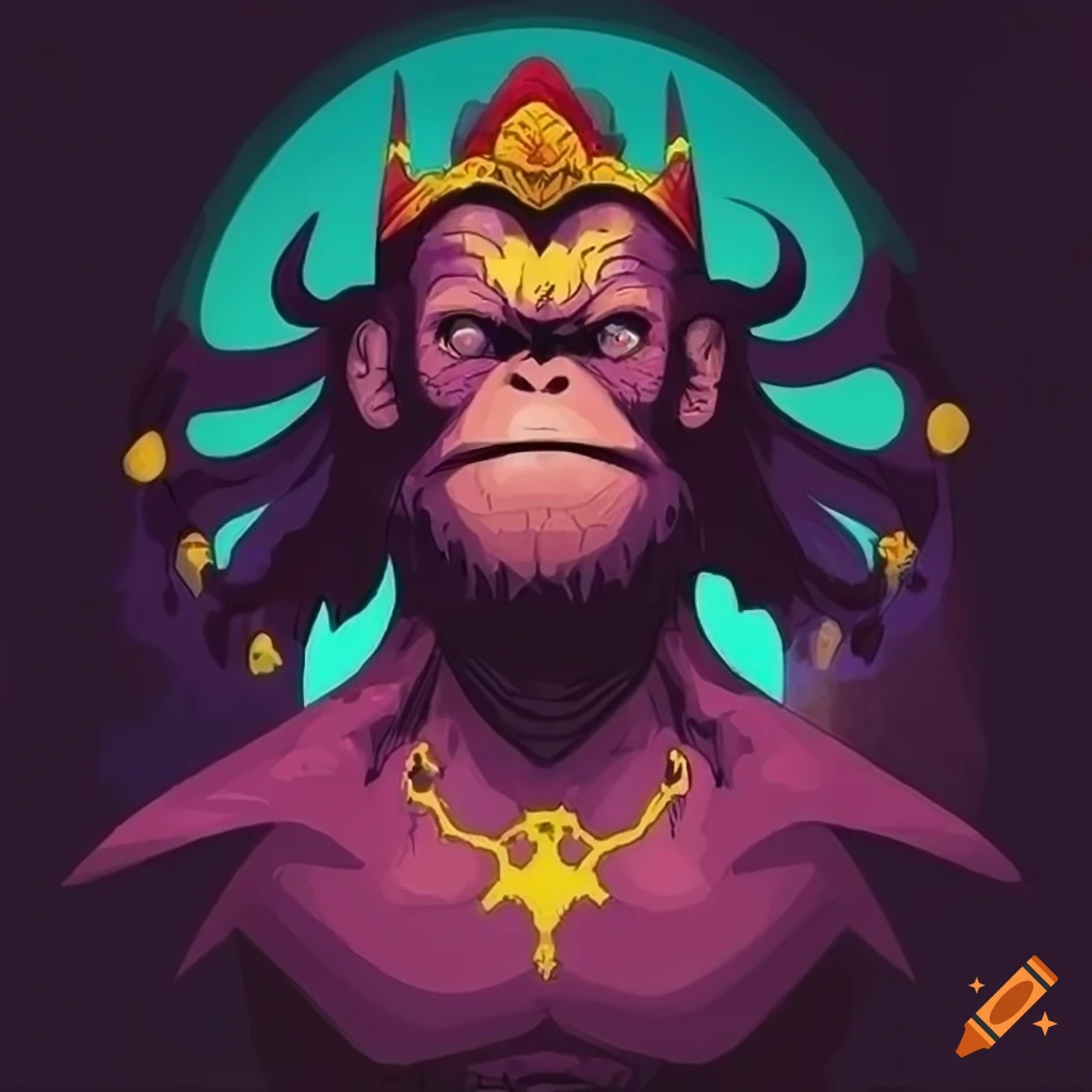 Monkey god in batman art style on Craiyon