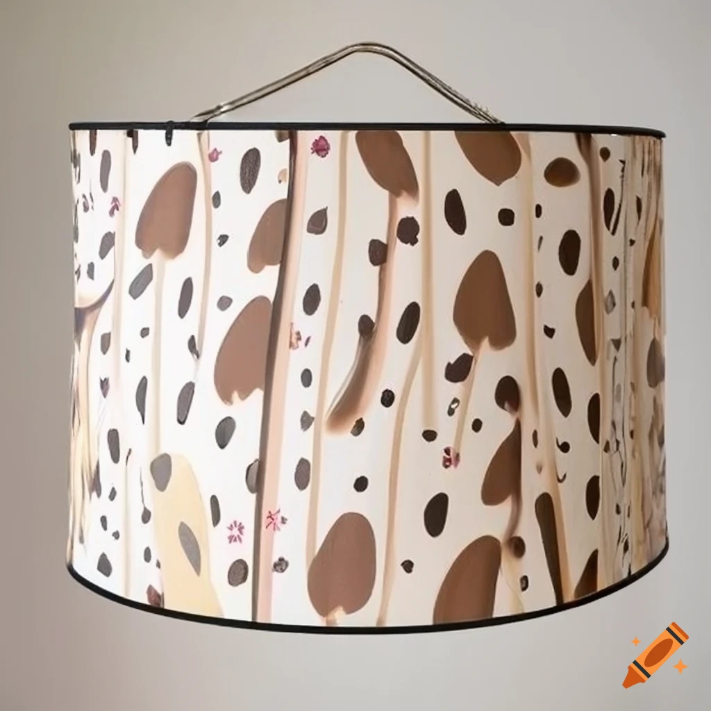 Lamp shade with Tasmanian spotted eastern quoll pattern on Craiyon