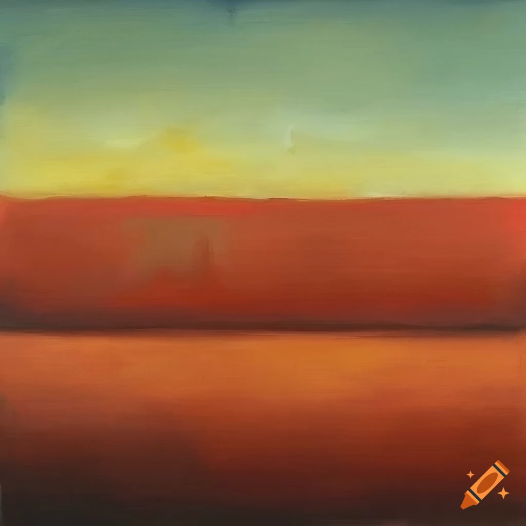 Oil painting of a minimalist desert landscape on Craiyon