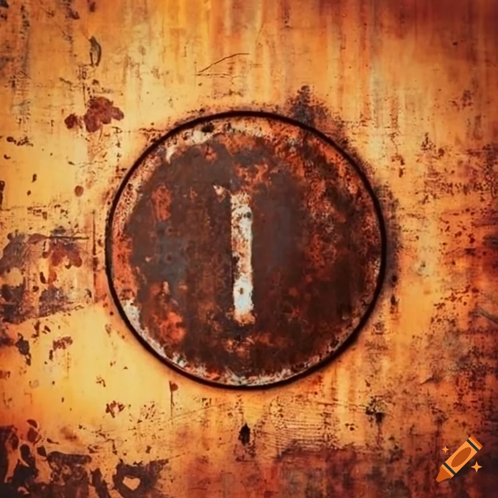 Rusty vintage retro sign