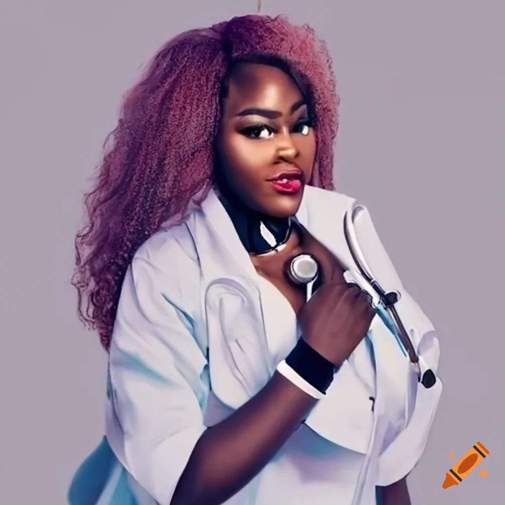 Cupcakke dressed as a doctor on Craiyon