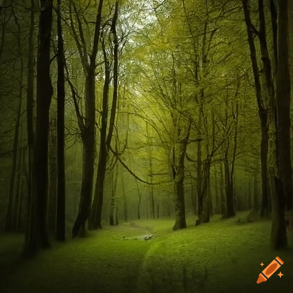 Forest landscape on Craiyon