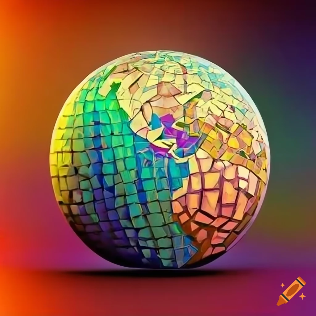 Colorful mosaic pattern representing african diversity