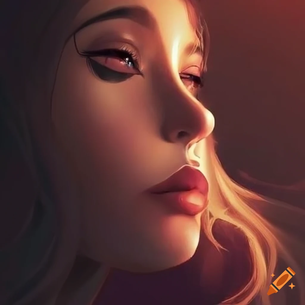 Portrait of a girl with a broken heart on Craiyon