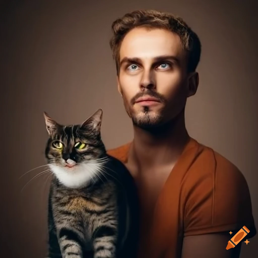 Man With His Cat