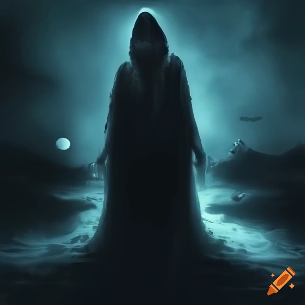 Image of a terrifying water nightmare on Craiyon