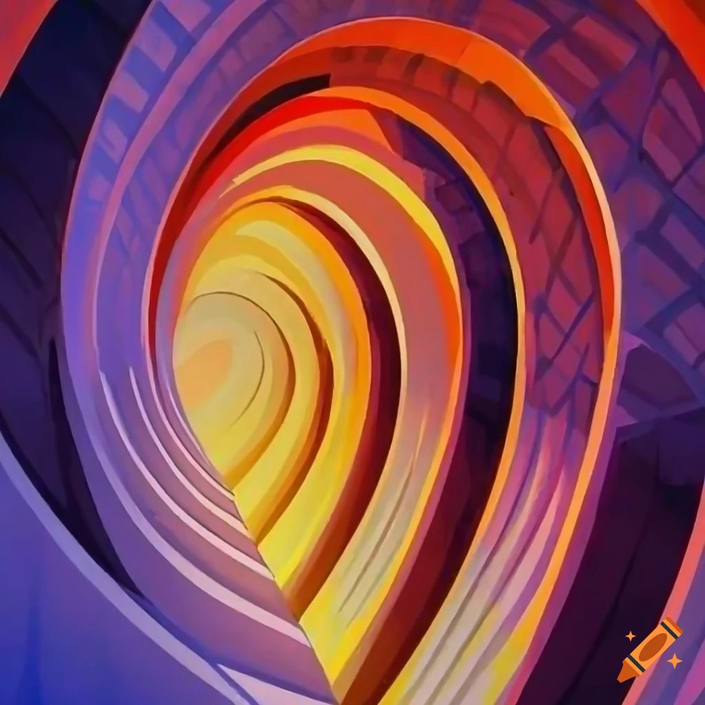 Complex geometric building structure on Craiyon