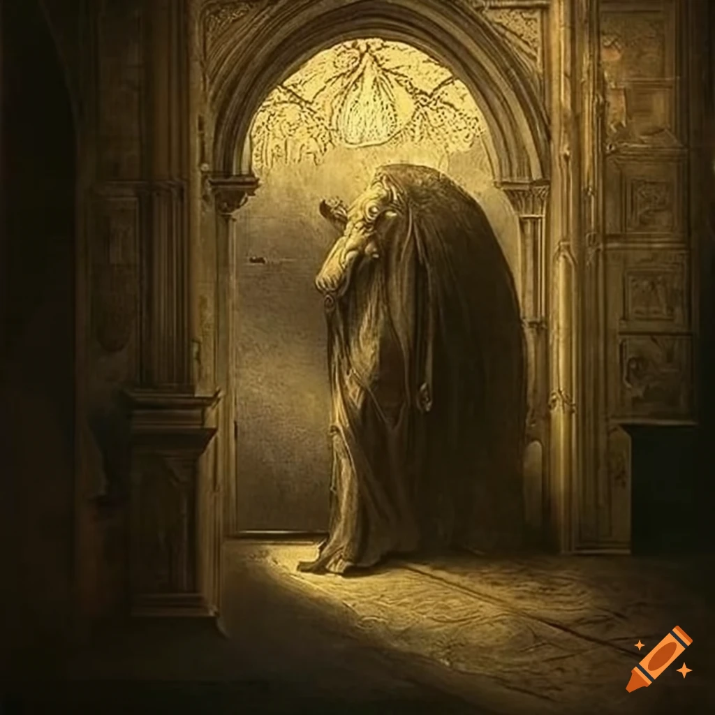 Gargoyle sculpture with sea view on Craiyon