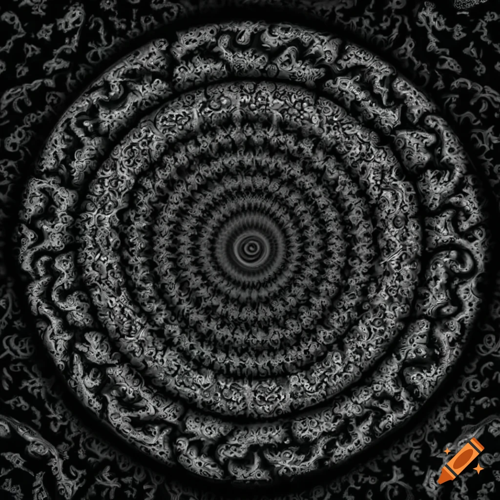 Divinci-style vortex fractal pattern