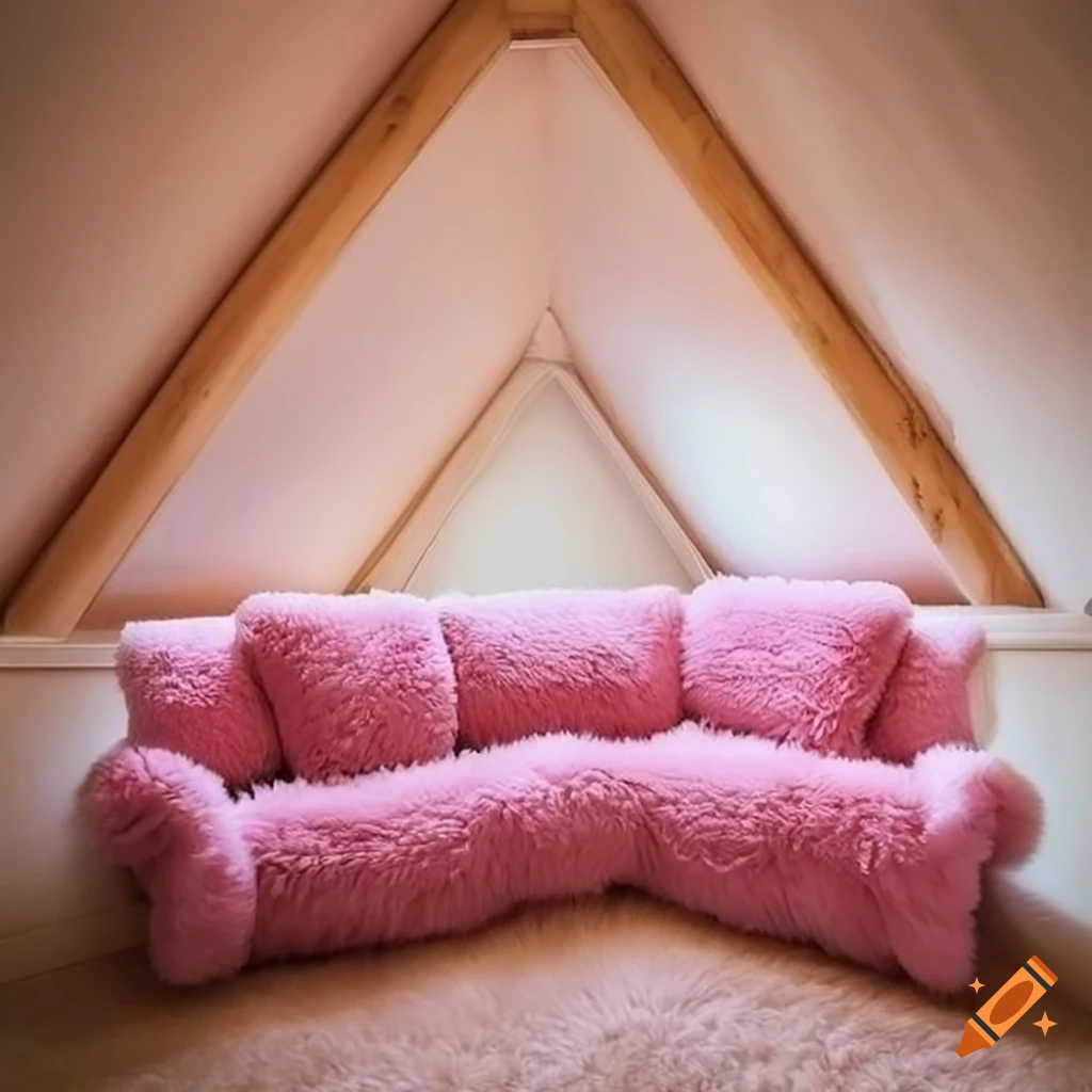 Fluffy pastel-colored room on Craiyon