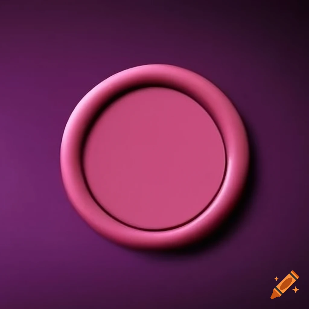White wax seal with pink cranberry design on Craiyon