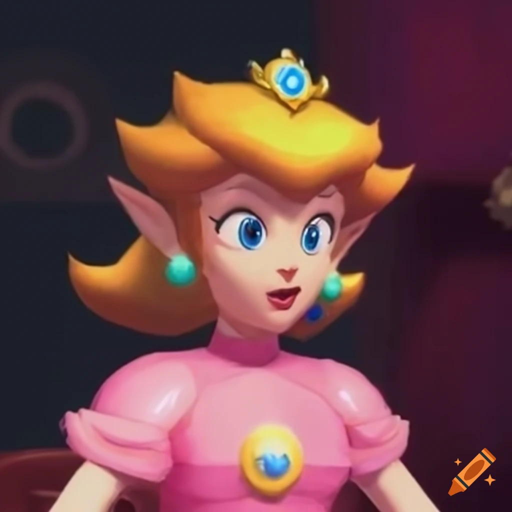 Link cosplay dancing tango as princess peach on Craiyon