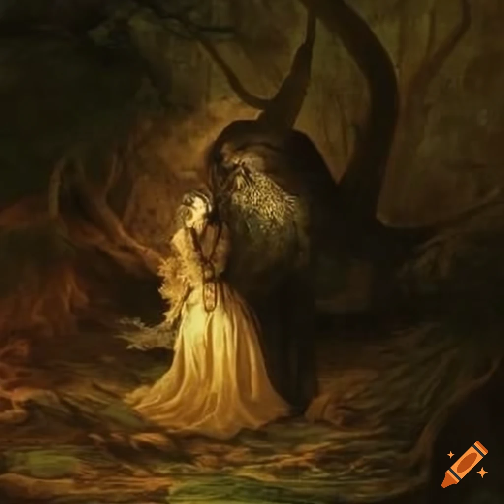 Painting depicting a mythical scene