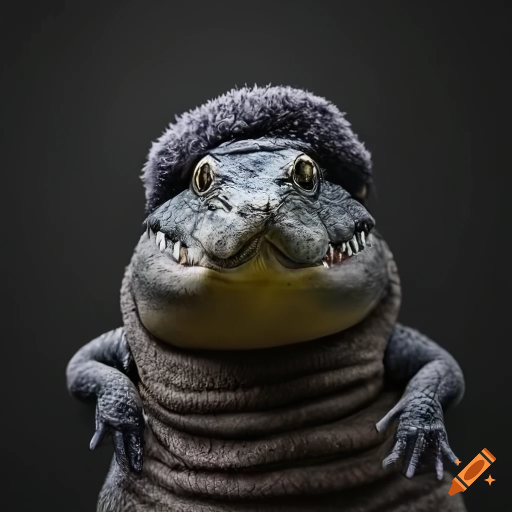 Photo of an alligator wearing a ushanka hat on Craiyon