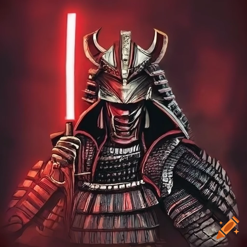 Armoured sith lord character concept art on Craiyon