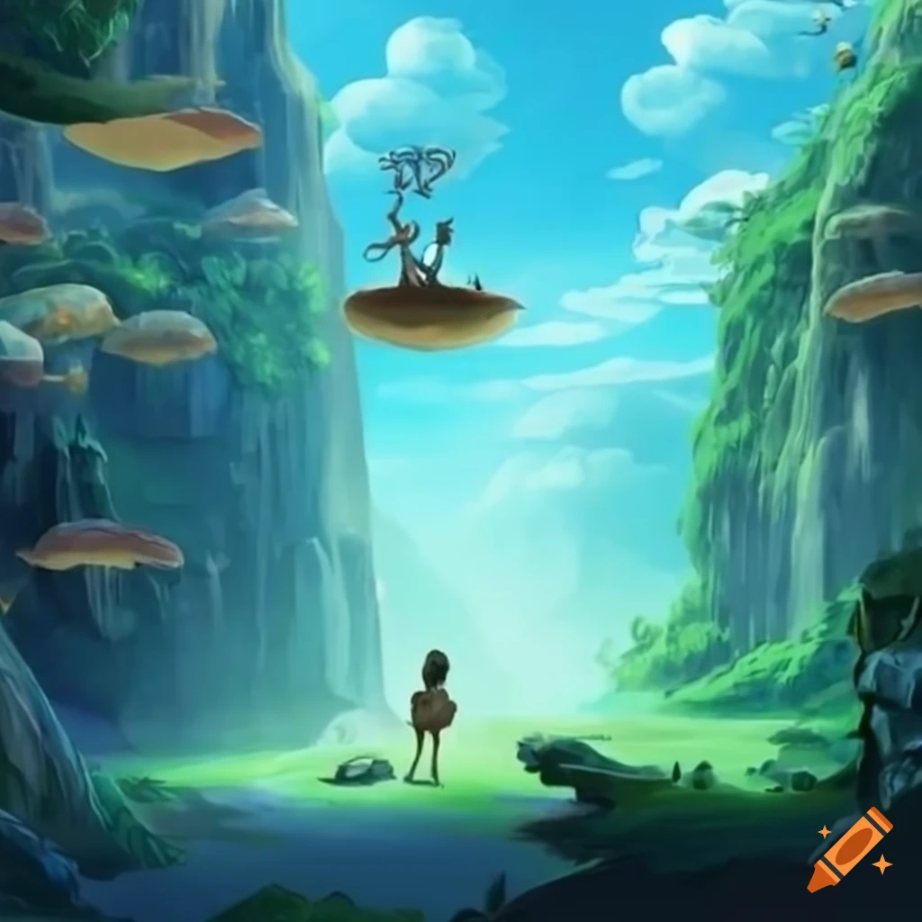 Quirky Ghibli-style fantasy world on Craiyon