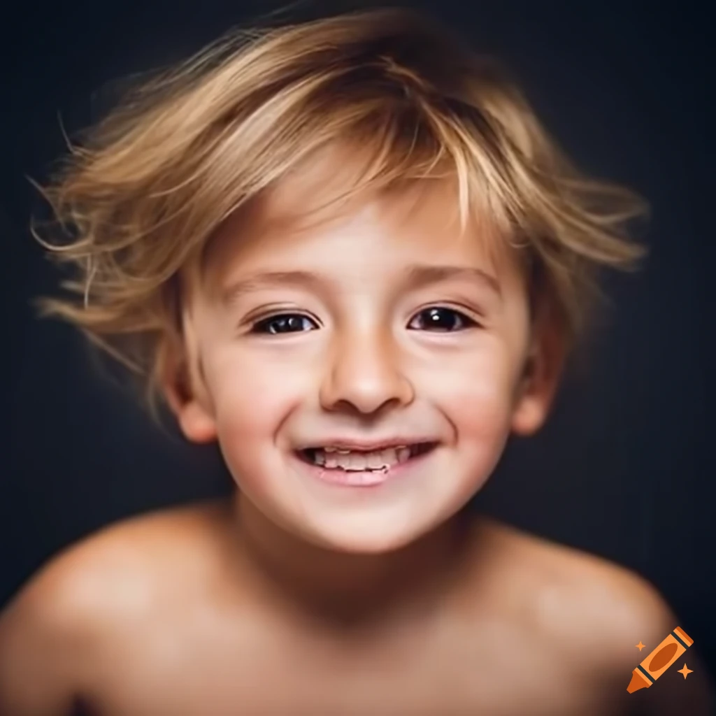 Happy child portrait on Craiyon