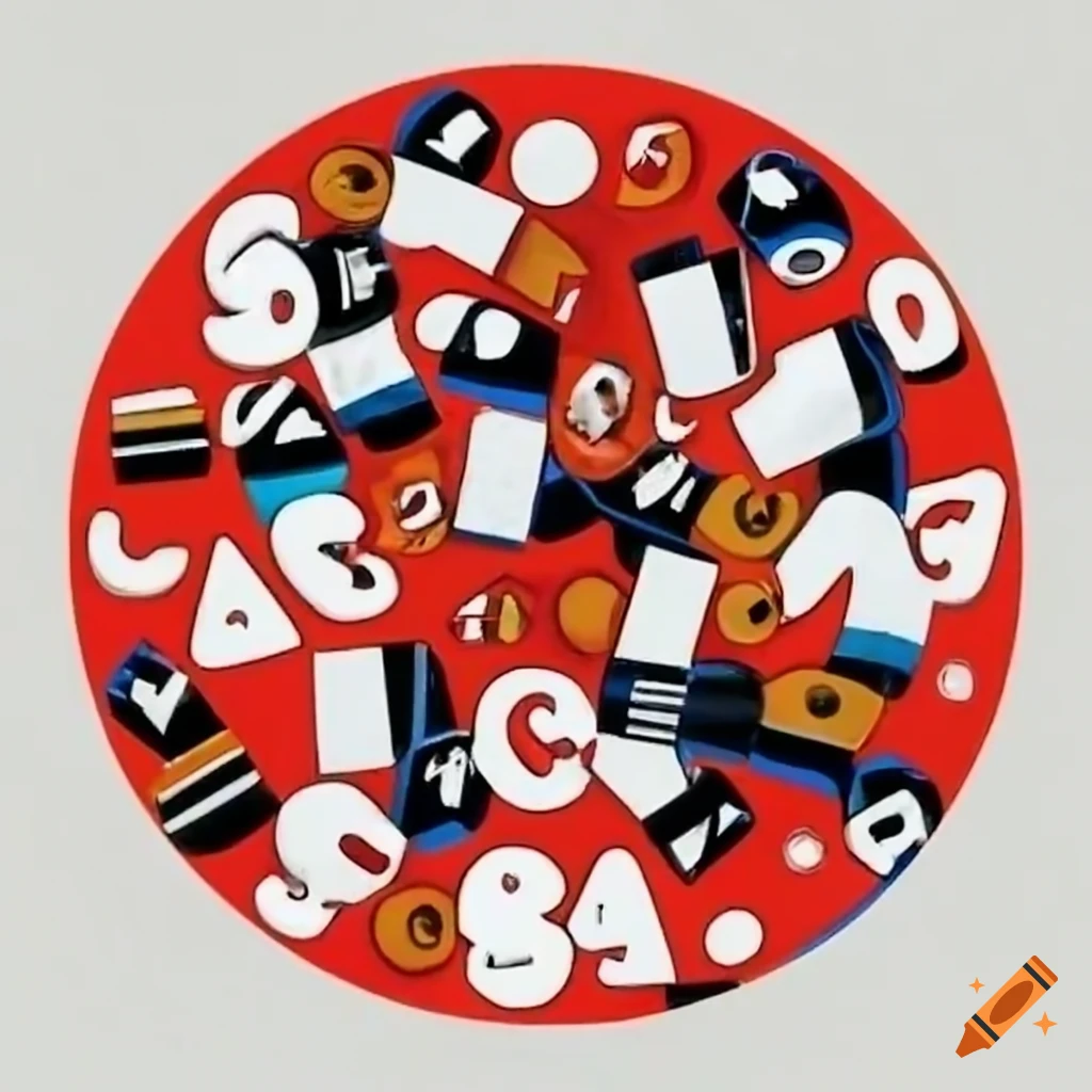 Digital art of numbers in conflict on Craiyon