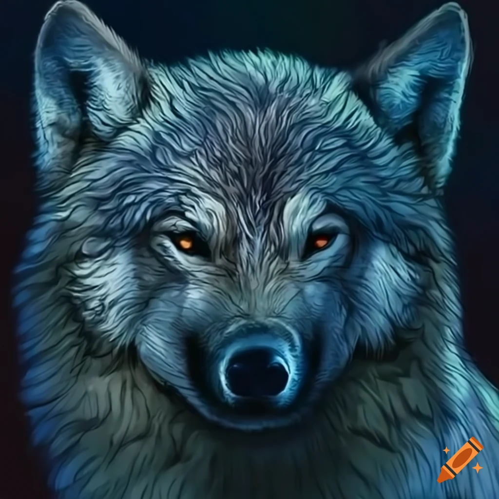 Portrait of a pack of wolves in the forest in the "dungeons & dragons ...