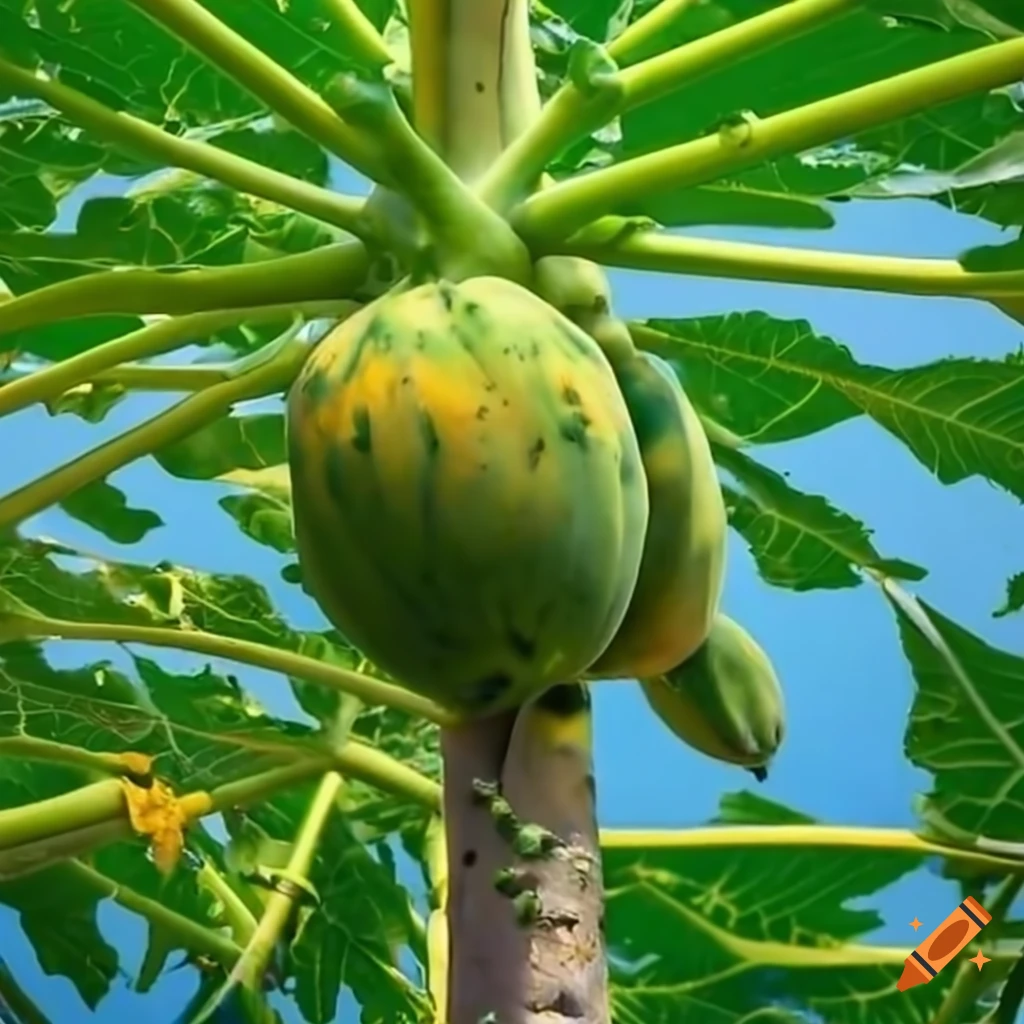 Papaya farming field on Craiyon