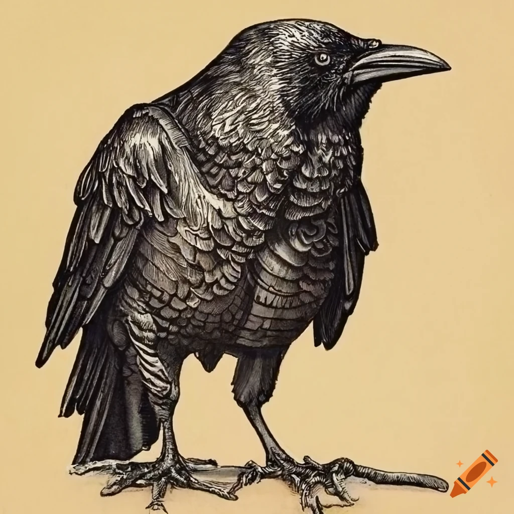 Raven watercolor by andrew wyeth on Craiyon