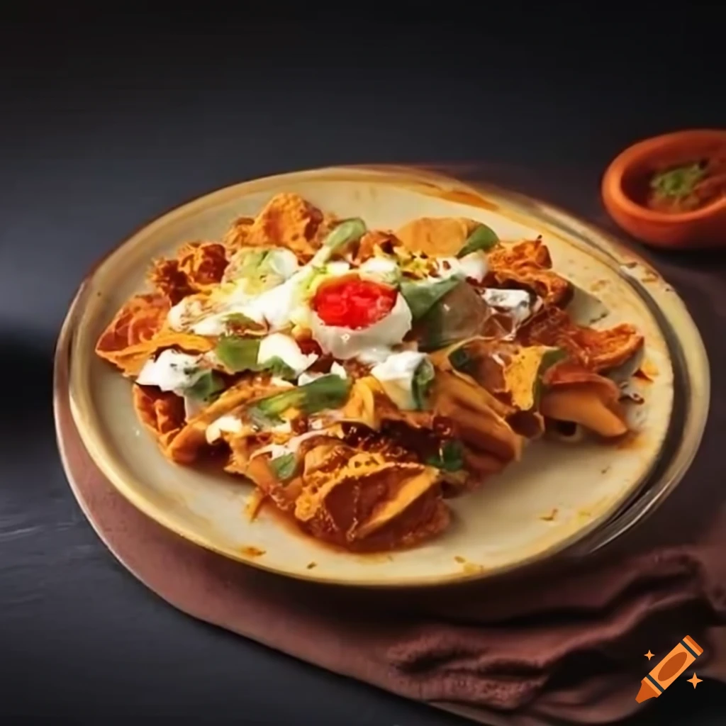 Miniature plate of nachos for product display on Craiyon