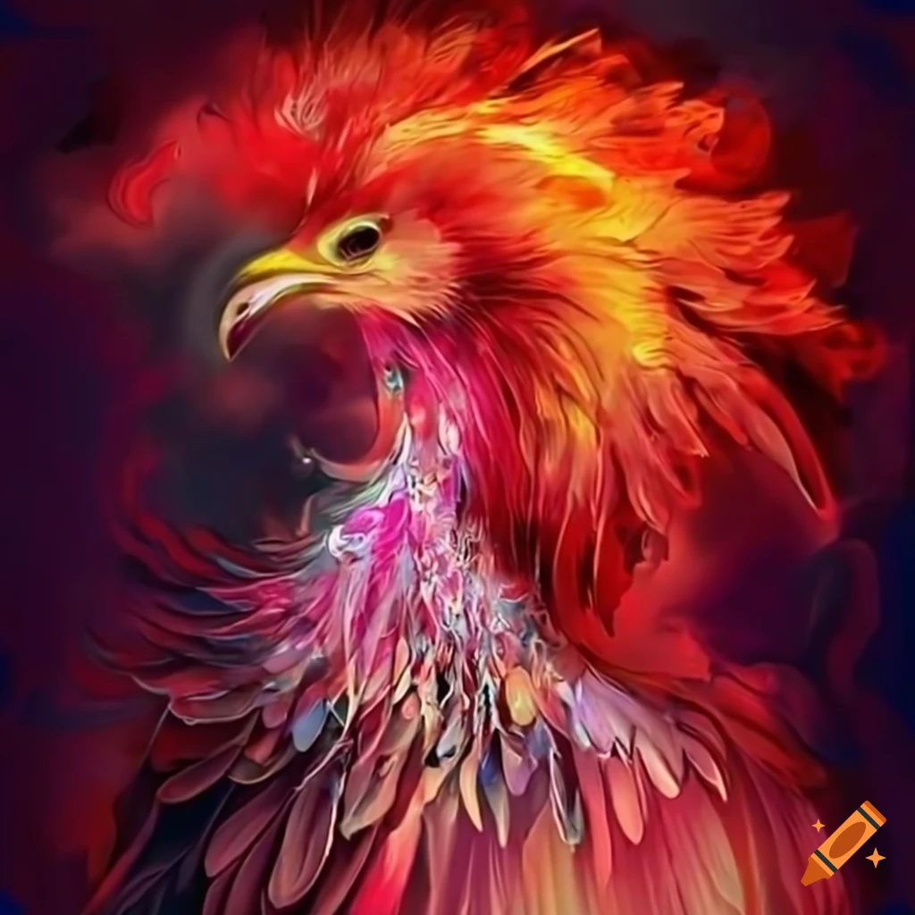 Detailed drawing of a monster with silky fur, feathery wings, and ...
