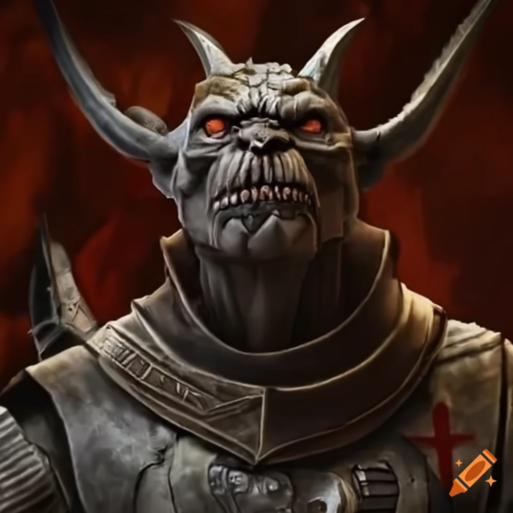 Fantasy art of a gargoyle attacking a knight