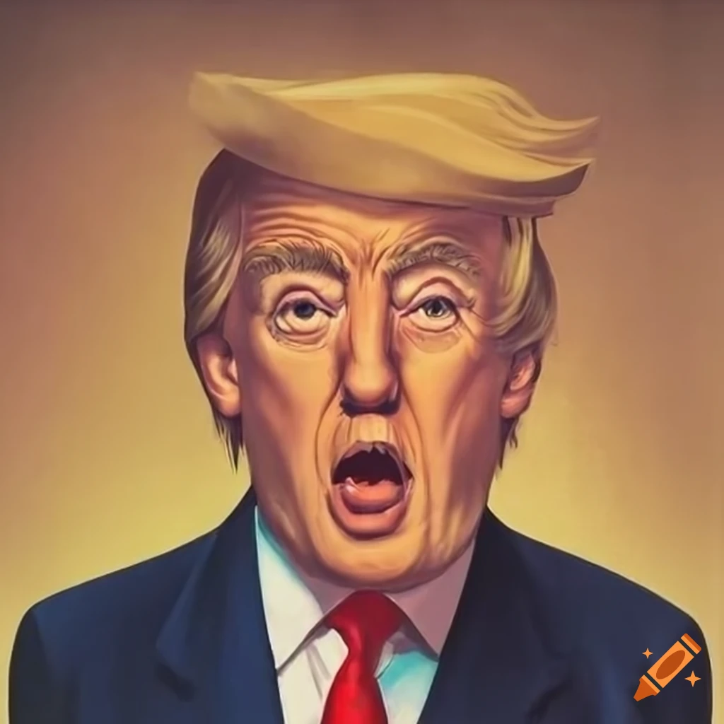 Amusing portrayal of jesus and donald trump in a dialogue on Craiyon
