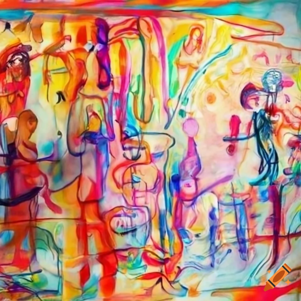 Artwork illustrating the connection between art and healthcare on Craiyon