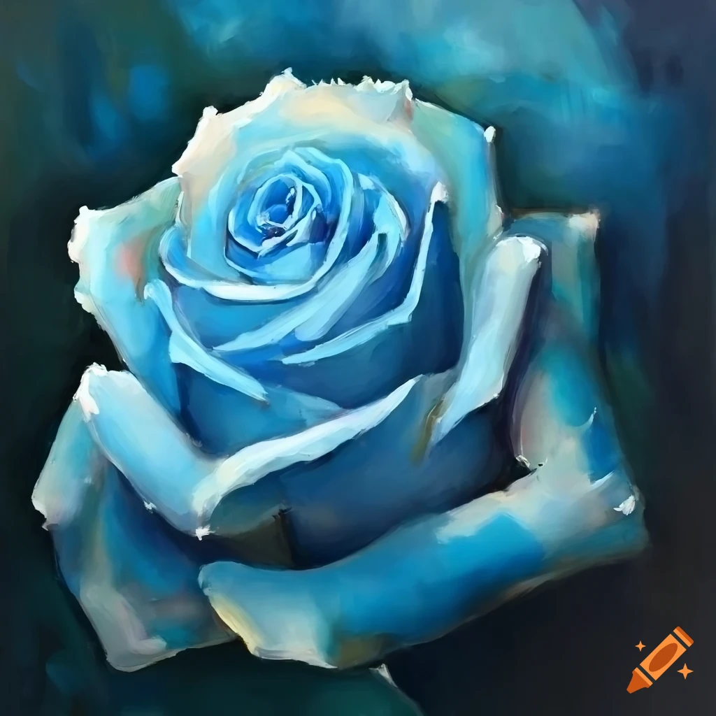 Gray roses painting on Craiyon