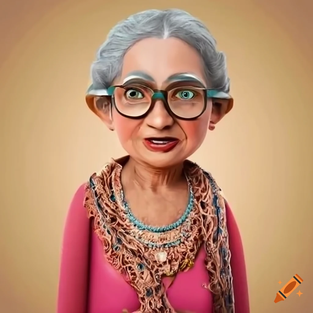 3d artwork of a grandma as a vtuber on Craiyon