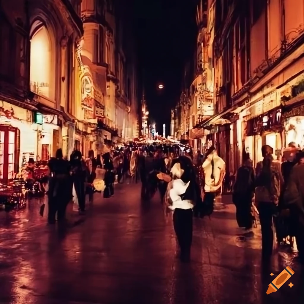 Busy street in istanbul in the 90's
