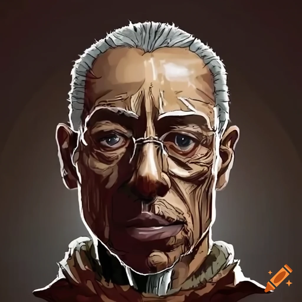 Gustavo fring in guts armor on Craiyon