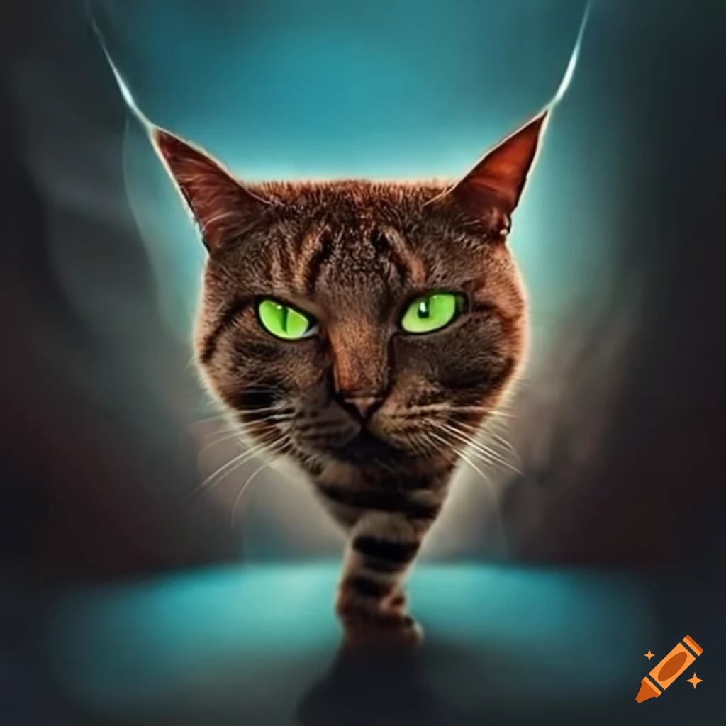 Humorous image of a cat with an attitude on Craiyon