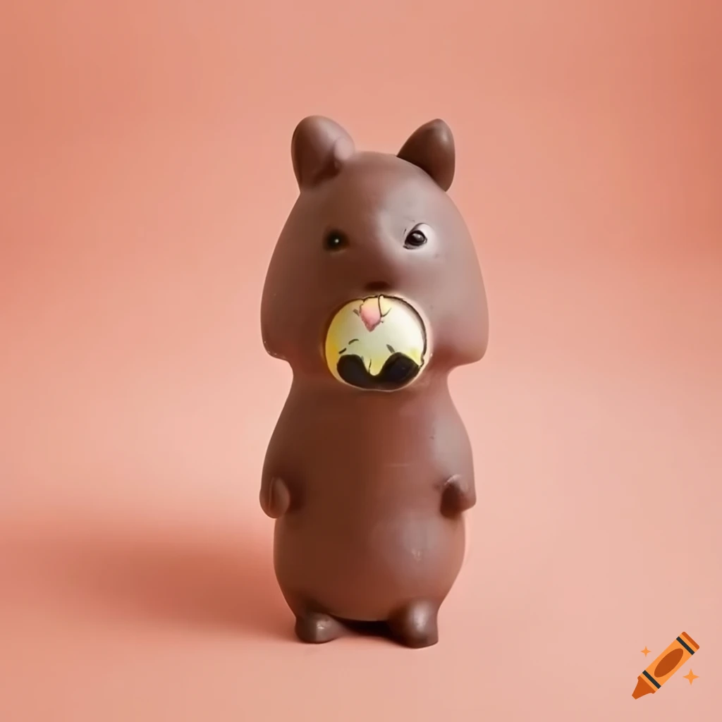 Clay sculpture of a wombat superhero on Craiyon