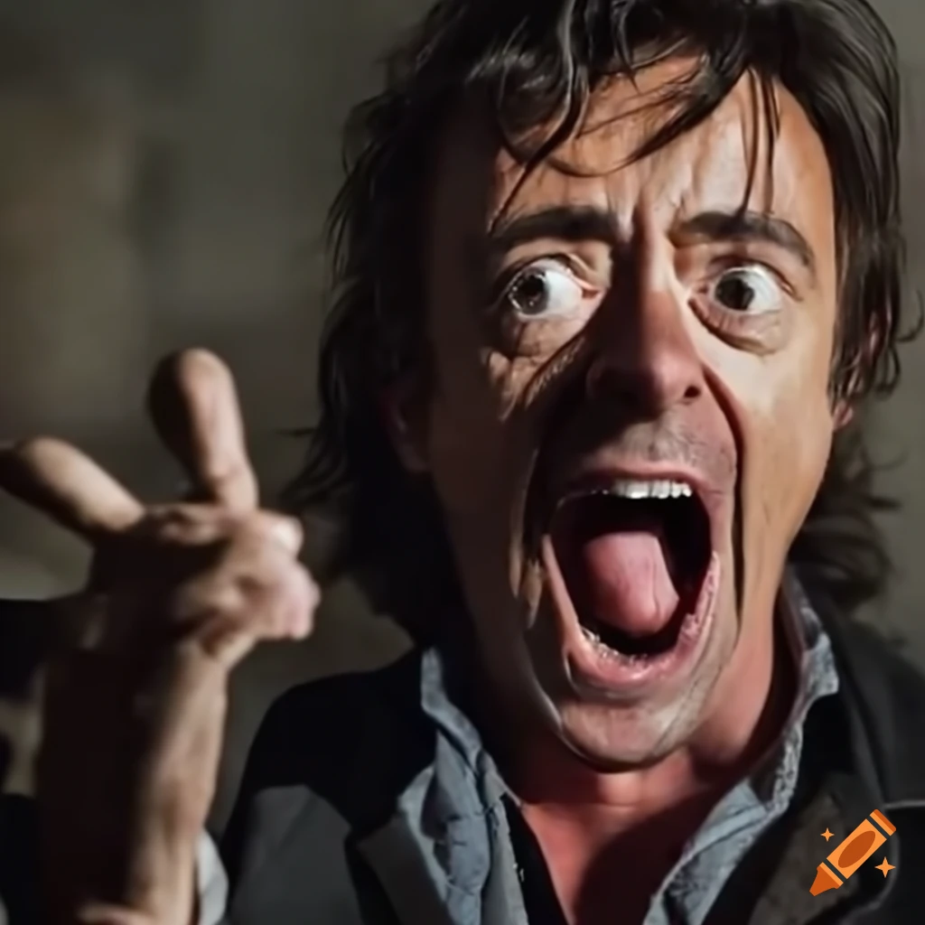 Richard Hammond being scared by surprise on Craiyon